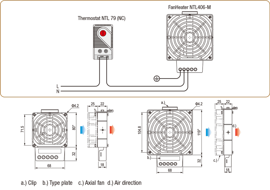 NTL 406-M (SPACE-SAVING FAN HEATER) - Maestro Asia Pte Ltd